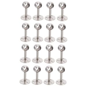 housoutil 16 pcs clothes rail flange shower rod holder shower curtain rod holder socket holders closet rod brackets curtain rod ceiling mount ceiling mount drapery closet rod support ceiling