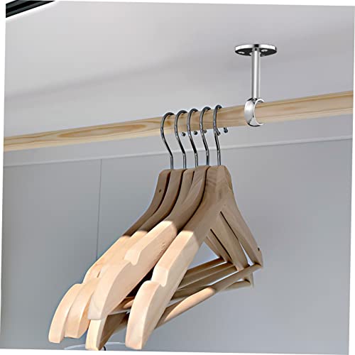 Housoutil 16 Pcs Clothes Rail Flange Shower Rod Holder Shower Curtain Rod Holder Socket Holders Closet Rod Brackets Curtain Rod Ceiling Mount Ceiling Mount Drapery Closet Rod Support Ceiling