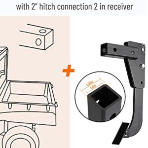 Racewill Hitch Mounted Ripper: Tractor Plow Subsoiler for ATV UTV Tractor with 2 inch Receivers, 2 Replaceable Ripper Teeth, Adjustable in Depth