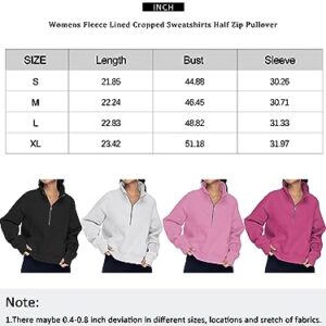 AUTOMET Womens Sweatshirts Half Zip Pullover Cropped Fleece Quarter Zipper Oversized Hoodies 2023 Fall Fashion Outfits Sweaters