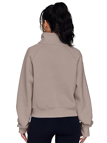 AUTOMET Womens Sweatshirts Half Zip Pullover Cropped Fleece Quarter Zipper Oversized Hoodies 2023 Fall Fashion Outfits Sweaters