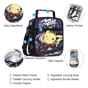 RAPCFEAW Insulated Lunch Bag Kids Lunch Box for Men Women Boys Girls Lunch Boxes for School Play Picnic 10.6x8.8x4.3 Inch