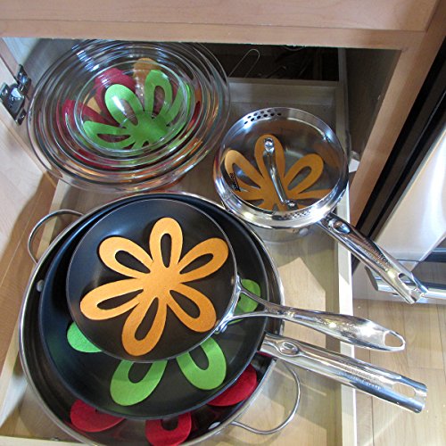 Evelots 28 Piece Set - Pan/Pot/Dish Scratch Protector-Felt-Cookware/Glass Divider-2 Sizes