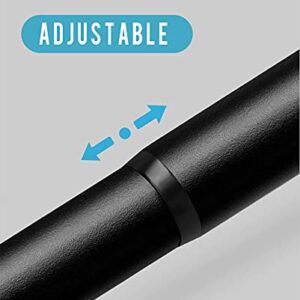 Upgrade Your Bathroom with a Stylish and Durable Stainless Steel Shower Curtain Rod Tension No Drill Adjustable for Bathtub, Shower Stall, Closet, Doorway Spring Metal Tension Matte Black 40-62 Inches