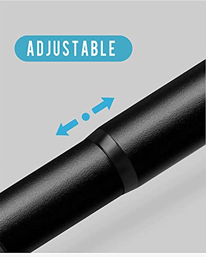 Upgrade Your Bathroom with a Stylish and Durable Stainless Steel Shower Curtain Rod Tension No Drill Adjustable for Bathtub, Shower Stall, Closet, Doorway Spring Metal Tension Matte Black 40-62 Inches