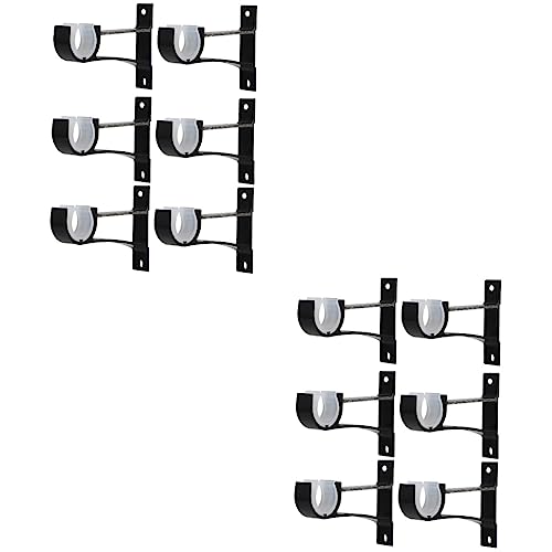 Abaodam 2 Sets Curtain Roman Rod Black Shower Curtain Hooks Plastic Hangers Ceiling Hook Curtain Rod Accessories Curtain Rod Rack Curtain Hook Holders Curtain Bar Racks Curtains Pole Racks