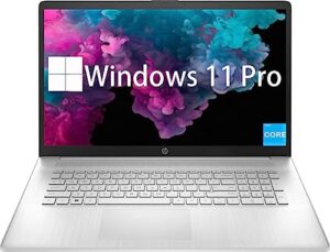 hp 17.3 inch business laptop, 11th gen intel core i3-1125g4, windows 11 pro, 16gb ram, 1tb ssd, hdmi, wi-fi, bluetooth, webcam, natural silver, pcm