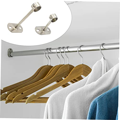 TIDTALEO 2pcs Pole Crane Shower Rod Holder Boom Stand L Brackets Heavy Duty Ceiling Mount Brackets for Curtain Rods Boom Pole Holder Closet Pole Clothes Rod Socket Bathroom Accessory Holder