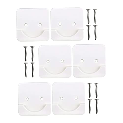 KONTONTY 6pcs No Drilling Mounted Duty Bathrooms Home Wall Bathroom Accessories Fixing Screws Household Adhesive Curtain Adhensive Holders for Tension Kitchen Heavy Wall-mounted Rods