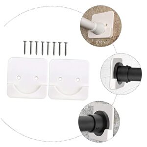 KONTONTY 6pcs No Drilling Mounted Duty Bathrooms Home Wall Bathroom Accessories Fixing Screws Household Adhesive Curtain Adhensive Holders for Tension Kitchen Heavy Wall-mounted Rods