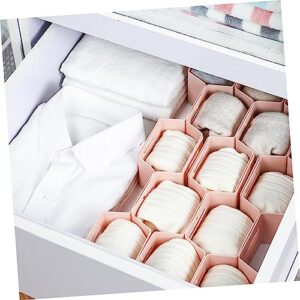 GARVALON 12 Pcs Make up Kit Plastic Organizers Storage Plastic Drawers Honeycomb Sock Organizers Cutlery Organizer Desk Divider Closet Socks Tidy Tool Socks Storage Container Underwear Grid