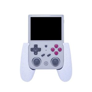 rg353vs/rg353v game controller handle, diy retro handheld game console comfortable grip gamepad (marble white)