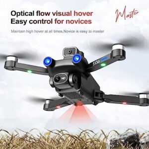 RHOOTZ GPS Drone with HD ESC Camera for Adults, Foldable RC Quadcopter Brushless Obstacle Avoidance UAV for Beginners Kids with Follow Me, Optical Flow,Headless Mode, Altitude Hold