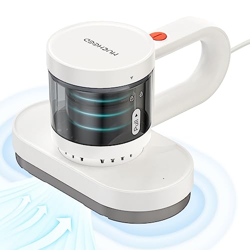 Mucheed Bed Vacuum Cleaner Mattress Vacuum Cleaner with 12Kpa Powerful Suction and Light Weight,Corded Handheld UV Vacuum Cleaner High Frequency Double Beat for Bed,Sheets,Sofa,Carpets