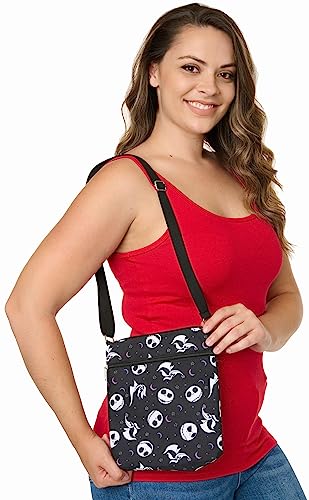 Disney Crossbody Bag Jack Skellington and Zero All Over Print Passport Travel