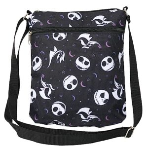 Disney Crossbody Bag Jack Skellington and Zero All Over Print Passport Travel