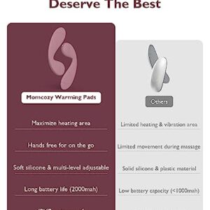 Momcozy Hands-Free Lactation Massager, 2 Pack, Maximum Heat & Vibration Area for Faster Milk Flow, Full Fit Breast Massager for Easier Breastfeeding, Pumping