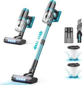 orfeld cordless vacuum cleaner, 30kpa powerful cordless stick vacuum 6 in 1, 60mins long runtime, 4 led headlights, lightweight handheld quiet vacuum cordless for pet hair, carpet & hardwood floor