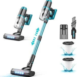 ORFELD Cordless Vacuum Cleaner, 30Kpa Powerful Cordless Stick Vacuum 6 in 1, 60Mins Long Runtime, 4 LED Headlights, Lightweight Handheld Quiet Vacuum Cordless for Pet Hair, Carpet & Hardwood Floor