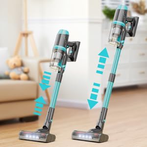 ORFELD Cordless Vacuum Cleaner, 30Kpa Powerful Cordless Stick Vacuum 6 in 1, 60Mins Long Runtime, 4 LED Headlights, Lightweight Handheld Quiet Vacuum Cordless for Pet Hair, Carpet & Hardwood Floor