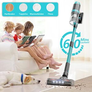 ORFELD Cordless Vacuum Cleaner, 30Kpa Powerful Cordless Stick Vacuum 6 in 1, 60Mins Long Runtime, 4 LED Headlights, Lightweight Handheld Quiet Vacuum Cordless for Pet Hair, Carpet & Hardwood Floor