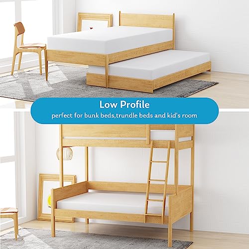 Twin Mattress, Fiberglass Free 6/8/10/12 inch Twin Size Bed Mattresses in A Box, CertiPUR-US Certified Made in USA for Daybed, Kids Bunk Trundle Bed, Gel Memory Foam, Medium Firm, 75"L x 38"W