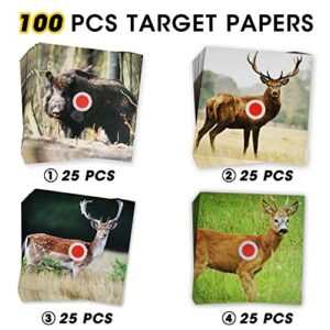 Atflbox BB Gun Trap with 50pcs Paper Target and 100 x Animal Shooting Paper Targets