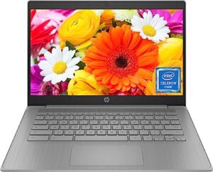 hp newest 14" hd chromebook laptop for students, intel quad-core n4120(> n4020), 4gb ram, 64gb emmc, wifi, webcam, hdmi, usb-a&c, 14 hours battery life, zoom, chrome os, cue accessories