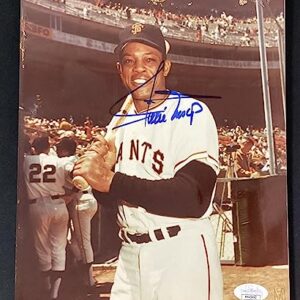 Willie Mays Signed Photo 8x10 Baseball NY Giants Say Hey Autograph Damage JSA 1 - Autographed MLB Photos