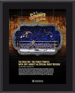 the usos wwe 10.5" x 13" 2022 summerslam sublimated plaque - wrestling photos