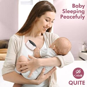 NaNaLazy Wearable Breast Pump Hands Free of Longer Battery Life & LED Display, Portable Electric Breast Pump with 3 Modes & 9 Levels & Low Noise, 24 mm Flange, 2 Pcs White