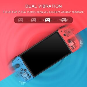 Poupouduck Suitable Big Hand Switch Controllers for Switch/OLED, Handheld Switch Pro Controllers Replace Switch Joycon, Split Pad Pro with Button Lights, Turbo, 4-Level Vibration, 6-Axis Gyro