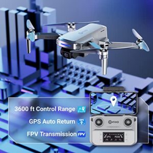 Contixo F28 Pro Foldable GPS Drone - 4K FHD Camera GPS Control & Selfie Mode, Follow Me, Way Point & Orbit Mode Up to 60 Min Flight Time FPV Drone with a 128G SD Card for Mobile with Carrying Case