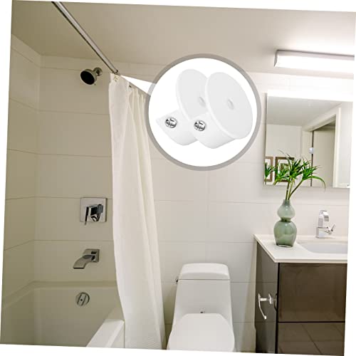 Veemoon 4 Pcs Closet Curtain Rod Bracket Boom Stand Curtain Bracket Shower Bar for Curtain Clothes Rod Brackets Curtain Rod Support Bracket Closet Pole Holder Curtain Rod Rack Alloy White