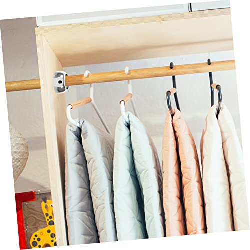 DOITOOL 12 Pcs Clothes Rail Flange Heavy Duty Shower Curtain Rod Heavy Duty Brackets Shower Curtain Holders Curtain Rod Holders Brackets Closet Rod Holders Closet Pole Bracket Rod Bracket