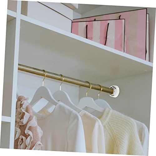 DOITOOL 16 Pcs Shower Curtain Holders Shower Curtain Rod Holder L Brackets Heavy Duty Nail Free Adjustable Rod Bracket Holder Adhesive Curtain Rod Holder Wardrobe Closet Tension Rod Holder