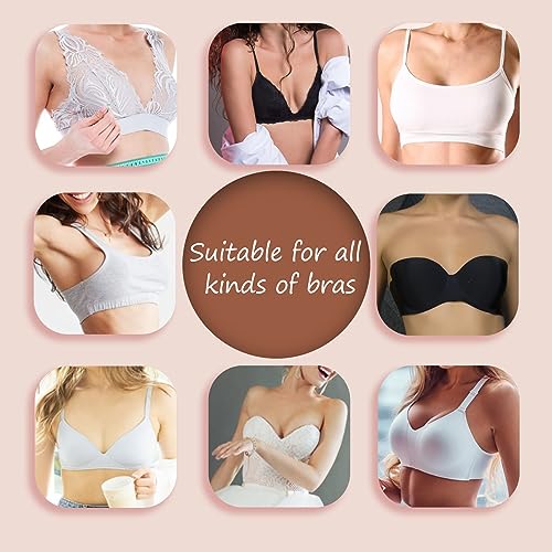 Silicone Bra Inserts, Bra Inserts Silicone Bra Push Up Premium Silicone Breast Lift Enhancers Semi-Adhesive Breast Lift Enhancers Pads Push Up Cup V-Shaped, Reusable, Breathable, Clear for A/B/C Cup