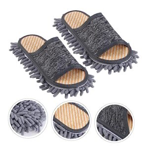 Healeved 1 Pair Slippers Sweeping Slippers Indoor Slippers for Women Lazy Mop Slippers Mop for Wood Floors Floor Cleaning Slippers Floor Cleaner Mop Home Use Slippers Home Summer Slippers