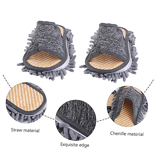 Healeved 1 Pair Slippers Sweeping Slippers Indoor Slippers for Women Lazy Mop Slippers Mop for Wood Floors Floor Cleaning Slippers Floor Cleaner Mop Home Use Slippers Home Summer Slippers