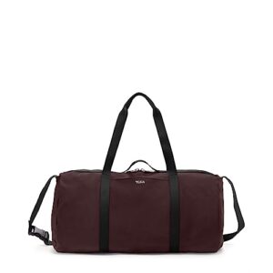 tumi - voyageur just in case duffel - lightweight, foldable, packable duffel - deep plum