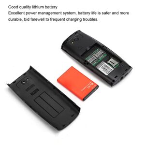 Pomya Buttons Cellphone, Dual Card Dual Standby Cellphone,1.77inch Screen Dual Card Dual Standby 3000 MAh Battery Buttons Cellphone 100-240V US (Black)