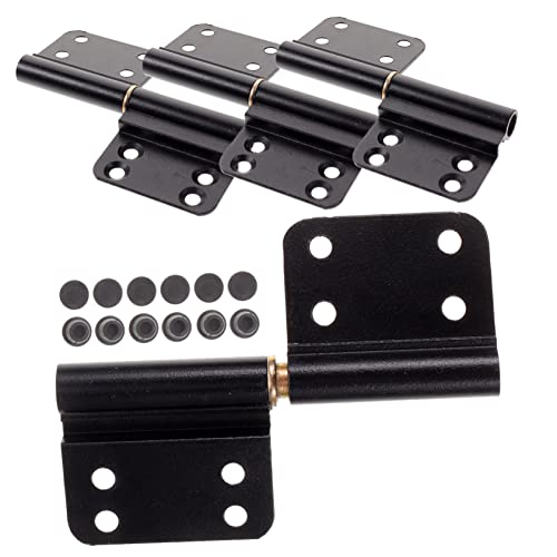 Hinges 4pcs Door Hinge Black Cabinet Hinges Black Hinges Exterior Barn Hinge for Door Interior Replacement Residential Door Hinge Metal Door Hinge Door Hinge Black