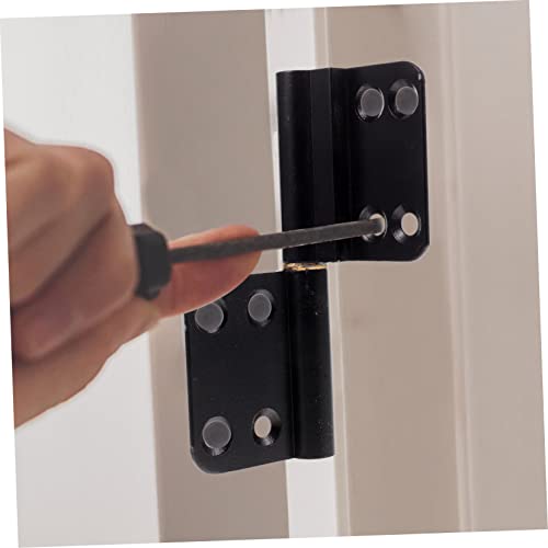 Hinges 4pcs Door Hinge Black Cabinet Hinges Black Hinges Exterior Barn Hinge for Door Interior Replacement Residential Door Hinge Metal Door Hinge Door Hinge Black