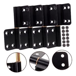 Hinges 4pcs Door Hinge Black Cabinet Hinges Black Hinges Exterior Barn Hinge for Door Interior Replacement Residential Door Hinge Metal Door Hinge Door Hinge Black