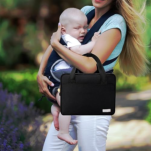 Wearable Breast Pump Bag with Cooler Compartment, Breast Pump Travel Bag Compatible with Elvie, Momcozy S12 Pro, Willow & Medela Pump, Carrying Case for Breast Pump and Accessories, Black