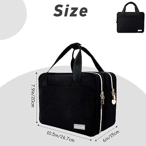 Wearable Breast Pump Bag with Cooler Compartment, Breast Pump Travel Bag Compatible with Elvie, Momcozy S12 Pro, Willow & Medela Pump, Carrying Case for Breast Pump and Accessories, Black