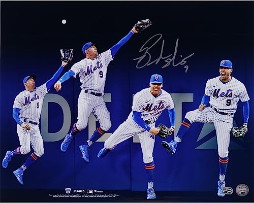 Brandon Nimmo New York Mets Autographed 16" x 20" Robbing Home Run Progression Catch Photograph - Autographed MLB Photos