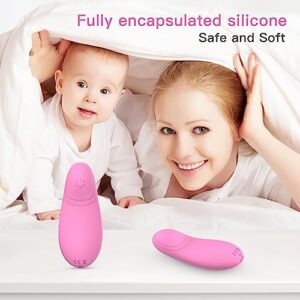 Lactation Massager Breast Vibration Boob Warmer Liquid Silicone Lactation Compress Breastfeeding Mastiti Clogged Duct Engorgement Pain Relief Waterproof Heating Milk Warmer Breastmilk Pals Rose Pink