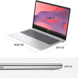 HP 2023 Newest Chromebook 15.6" HD Laptop, Intel Quad-Core N200(> N6000), 8GB LPDDR5 RAM, 128GB Storage(64GB eMMC+64GB Micro SD), Full Size Keyboard, Webcam, WiFi 6, Fast Charge, Chrome OS