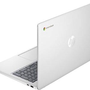 HP 2023 Newest Chromebook 15.6" HD Laptop, Intel Quad-Core N200(> N6000), 8GB LPDDR5 RAM, 128GB Storage(64GB eMMC+64GB Micro SD), Full Size Keyboard, Webcam, WiFi 6, Fast Charge, Chrome OS